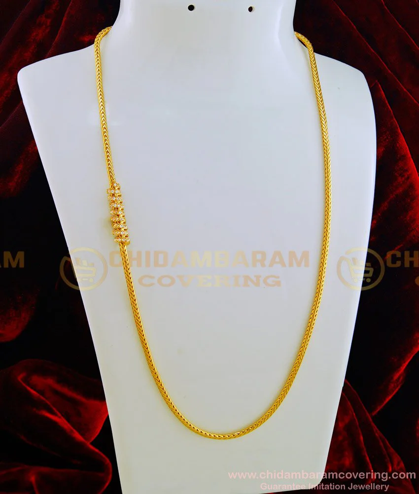 Buy Trendy Gold Plated Thali Kodi Chain Ad Spiral Design Mugappu Chain